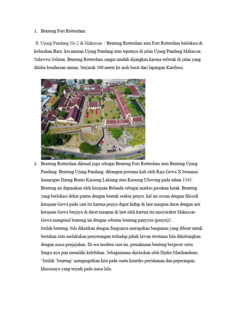 Benteng Fort Rotterdam | PDF