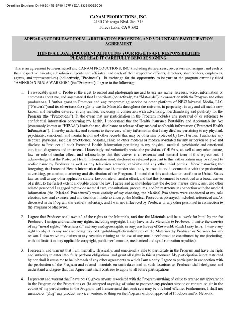 Complete With DocuSign ANW15 Appearance Rele | PDF | Law