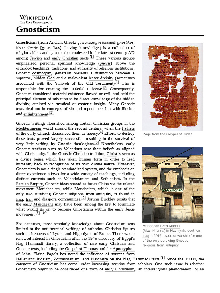 Understanding Gnosticism and Its Origins | PDF