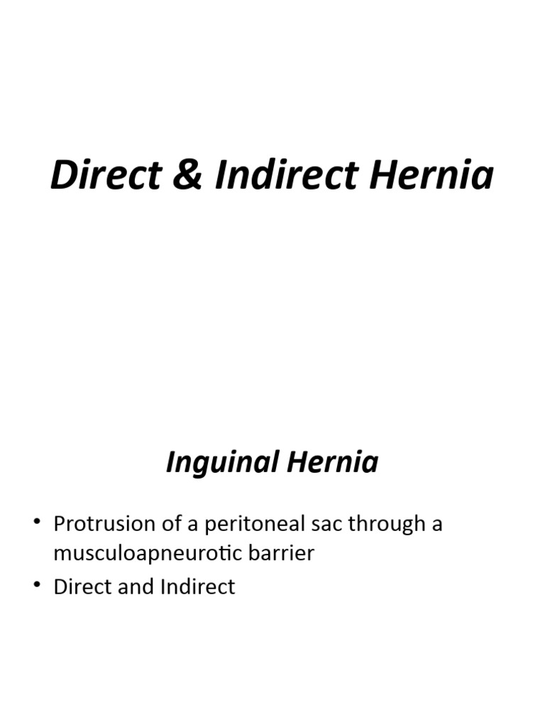 Direct & Indirect Hernia | PDF