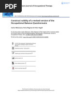 Occupational Balance Questionnaire Overview | PDF | Validity (Statistics)