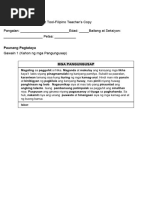 Sample Template For Learning Activity Sheet (LAS) TAGALOG | PDF