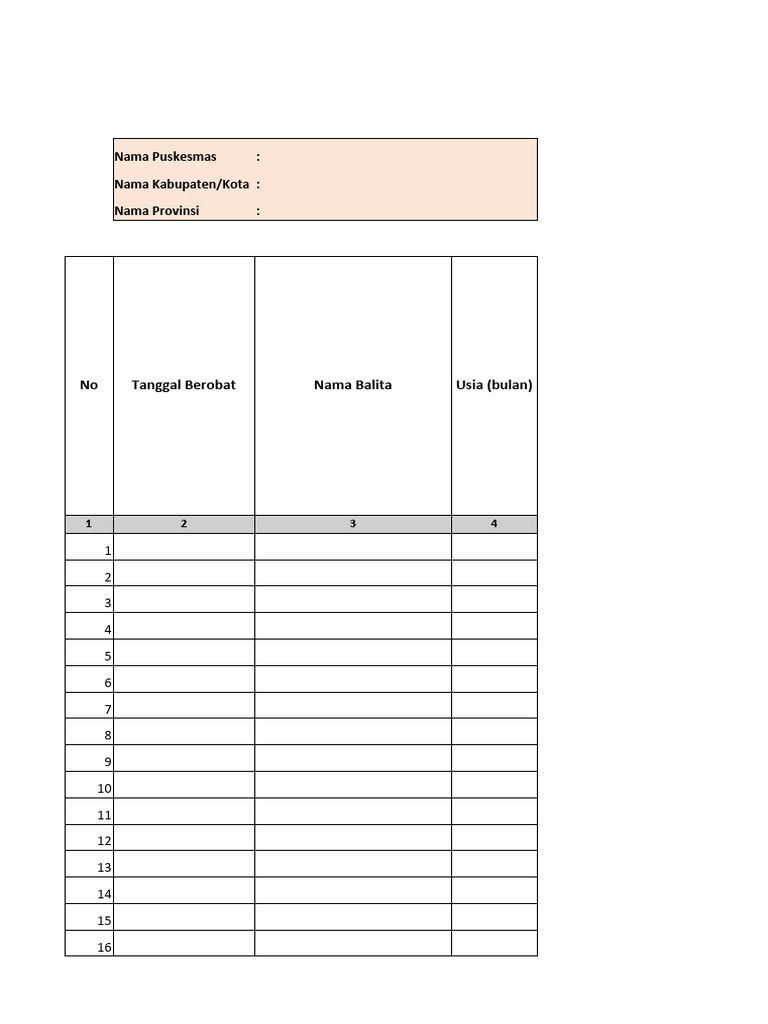 Form Rekap Pemantauan Minum Zinc | PDF