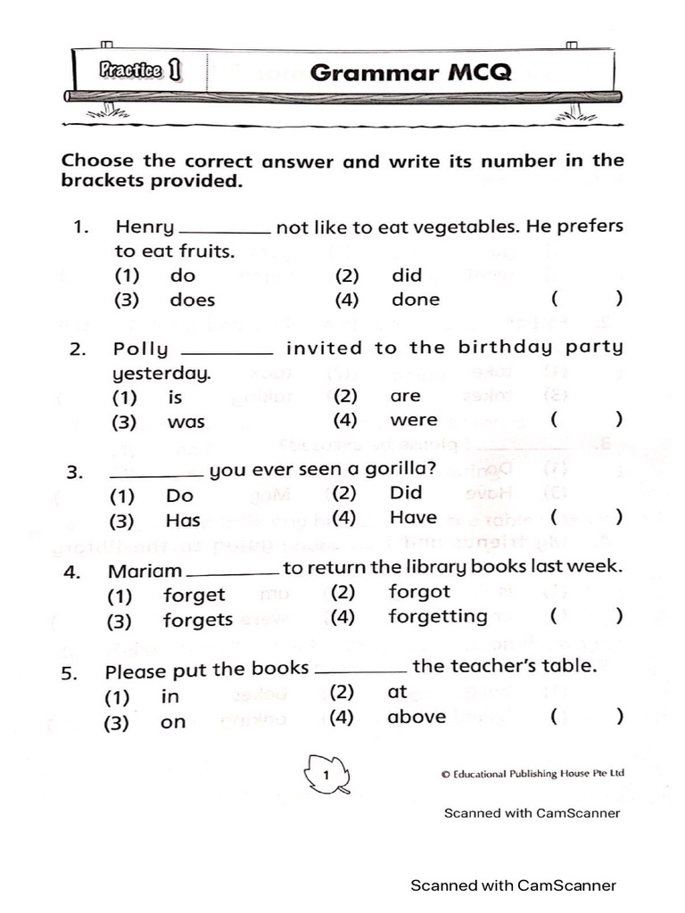 English Mini Test 1 Sin | PDF