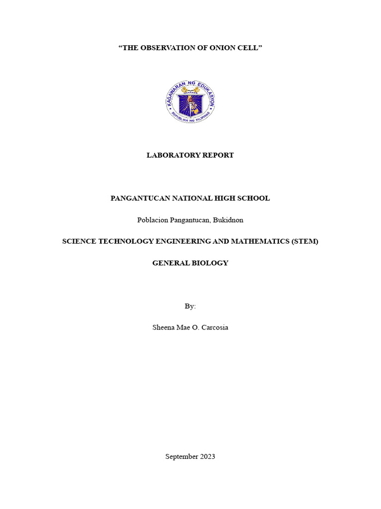 Laboratory Report - Onion Cell | PDF