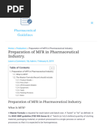 Master Formulation Record Template | PDF | Pharmacy
