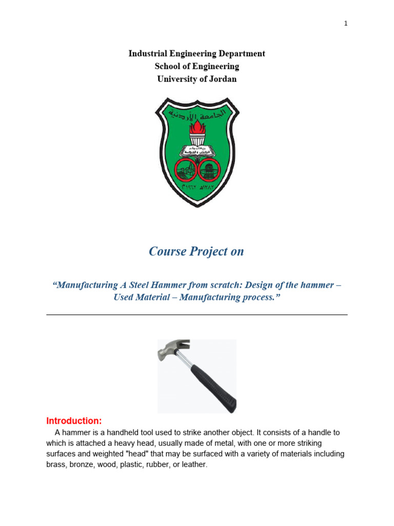 Steel Hammer Manufacturing Process Guide | PDF