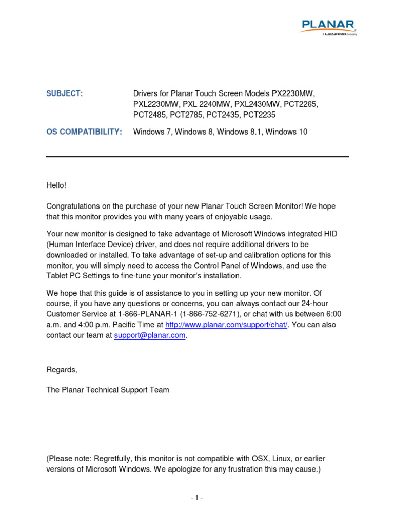 HID Touch Screen Documentation | PDF