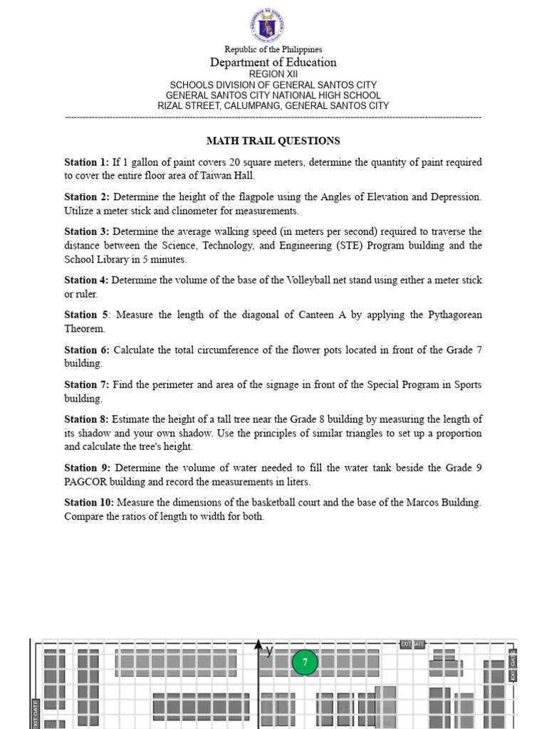 Math Trail Questions | PDF