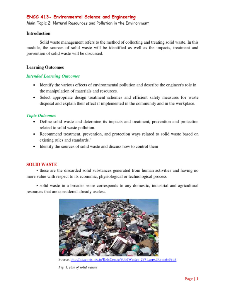 MT2 - Solid Waste | PDF | Waste | Waste Management