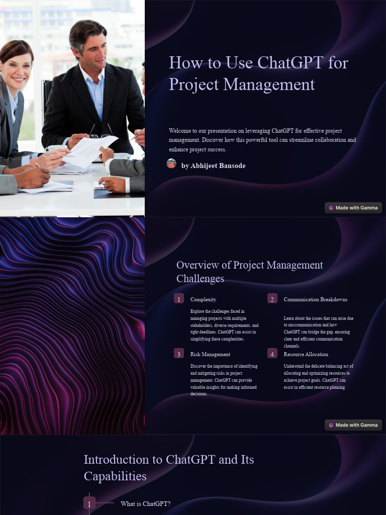 ChatGPT for Effective Project Management | PDF | Business | Career & Growth