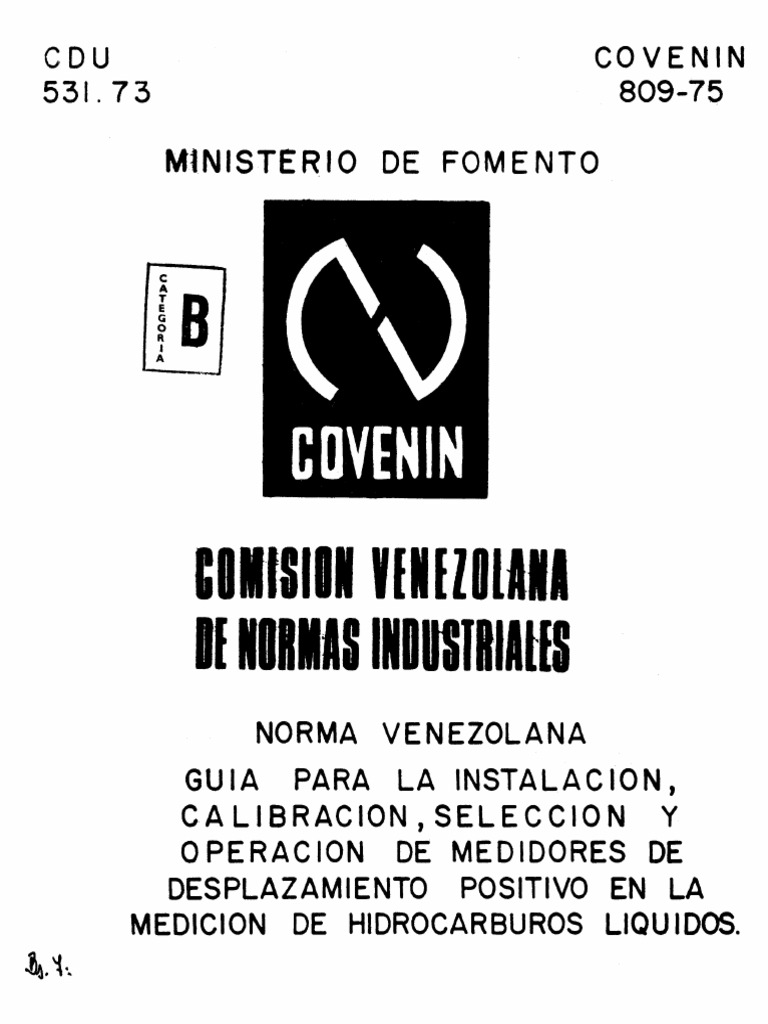 Covenin 809-1975 - 2500 | PDF