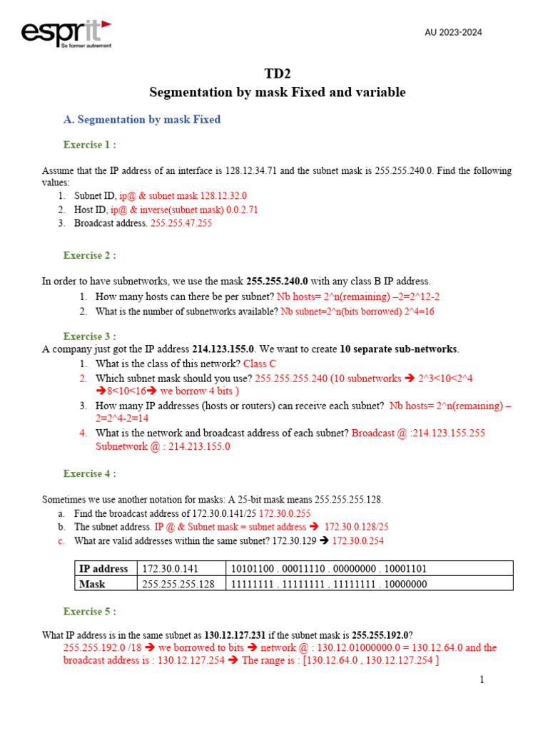 TD2 Segmentation | PDF