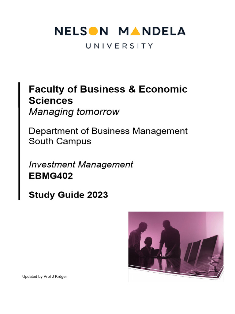 Investment Management Study Guide 2023 | PDF | Business