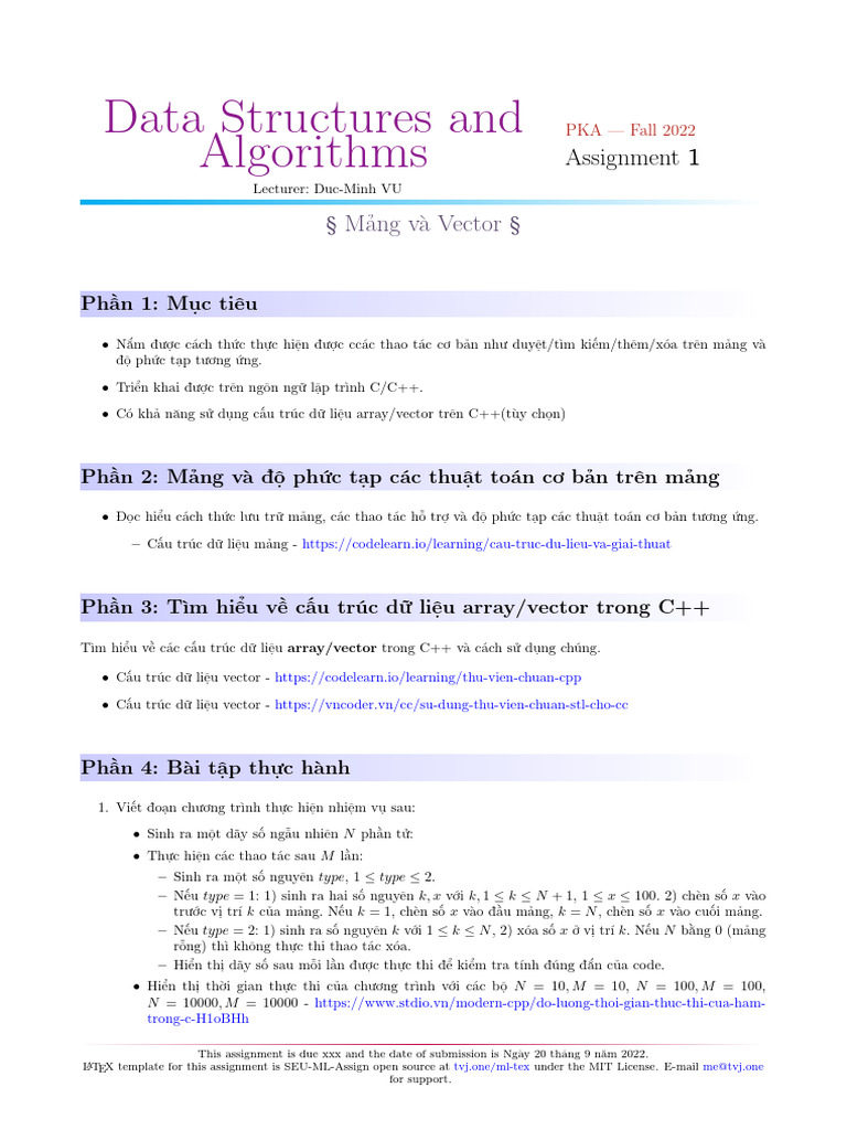 BTTH. Array - Vector | PDF