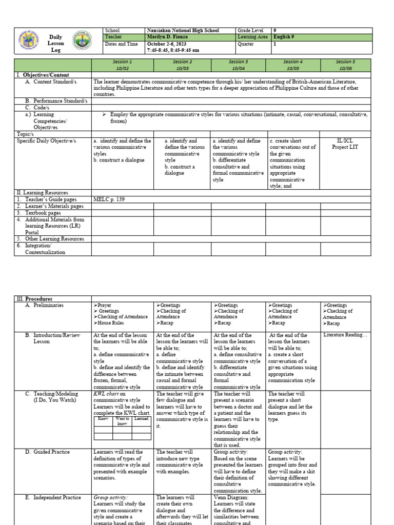 Frozen Communicative Style | PDF | Career & Growth | Language Arts ...