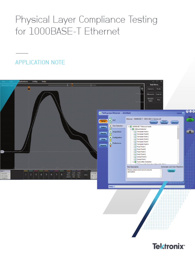 1000base T Ethernet Compliance Test App Note 48w 61620 0 Pdf Ethernet Electrical Engineering