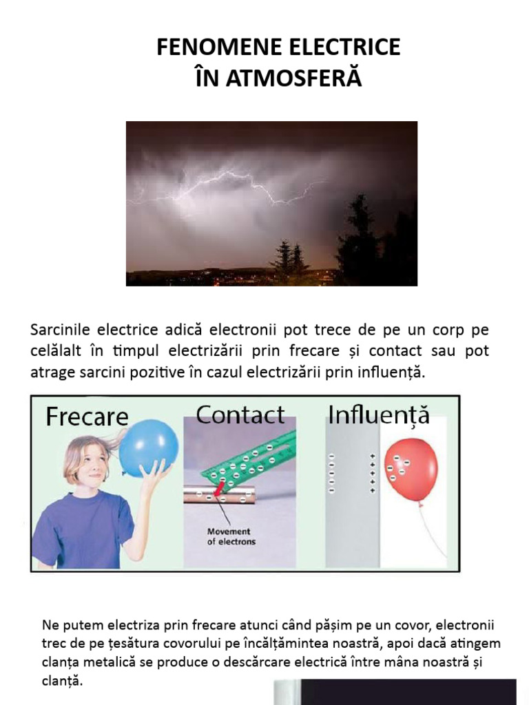 Fenomene Electrice in Atmosferă | PDF | Science & Mathematics | Technology & Engineering