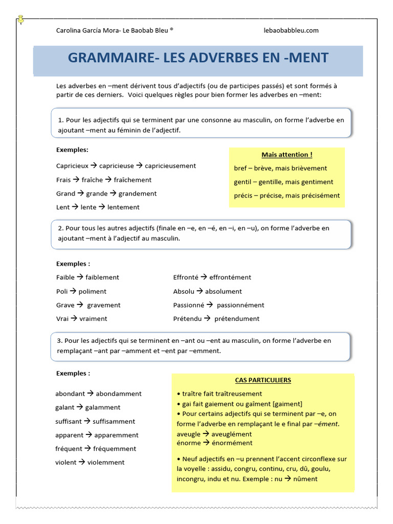 Adverbes en Ment | PDF | Arts du langage et discipline