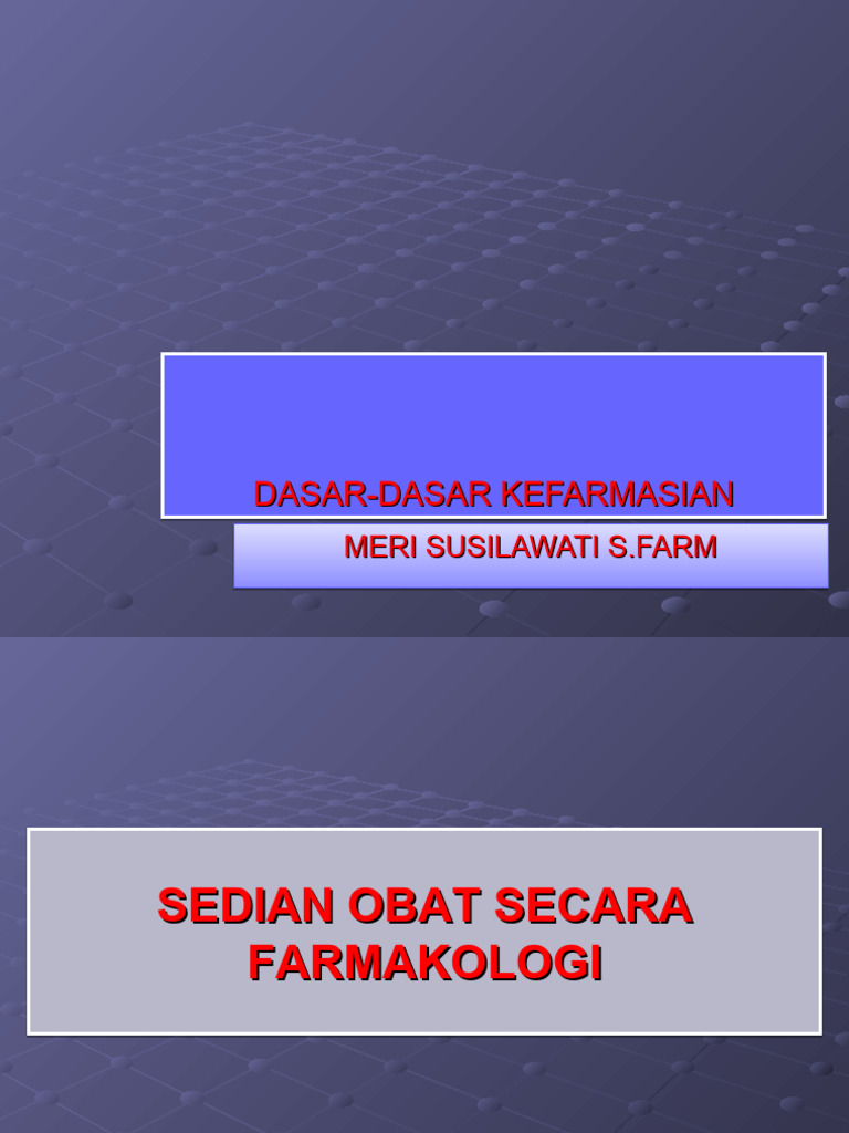Sediaan Obt Secara Farmakologi-7 | PDF