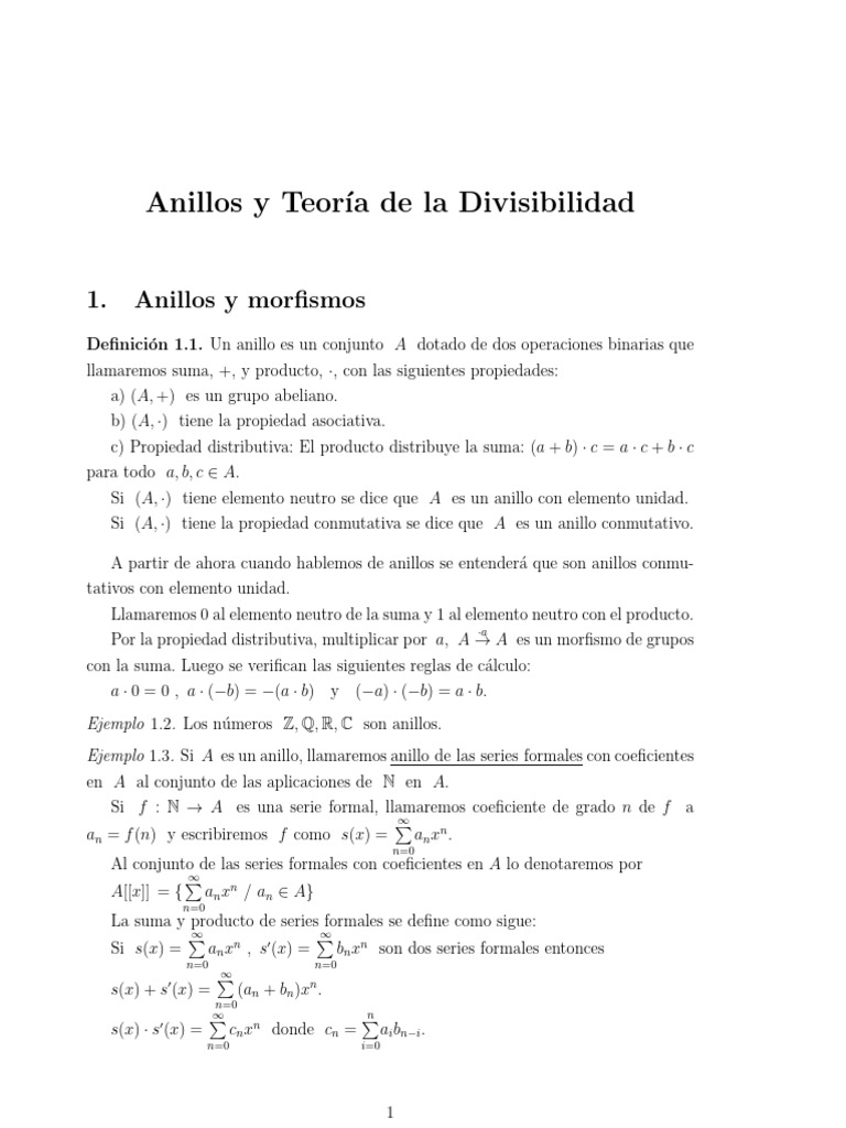 Álgebra Tema 3 Anillos y Teoría de La Probabilidad | PDF