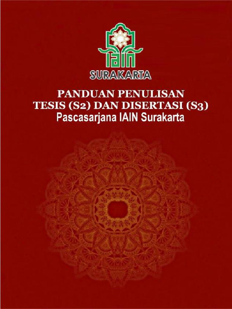 Panduan Tesis S2 dan Disertasi S3 IAIN | PDF | Seni