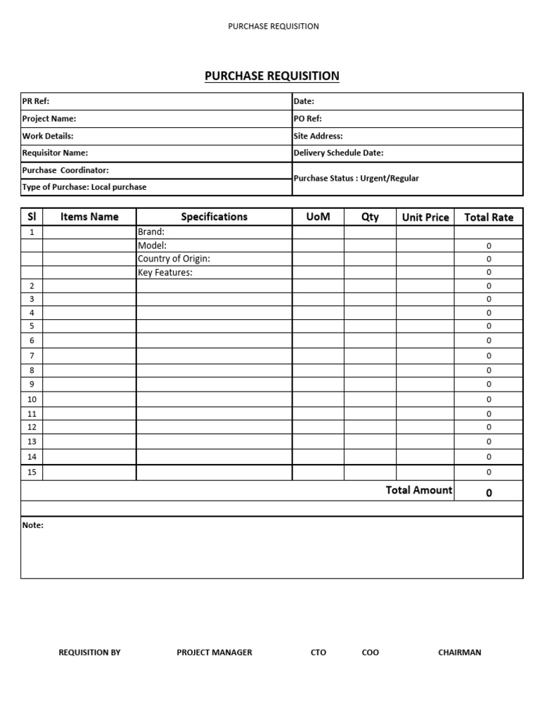 Purchase Requisition Form Template | PDF | Marketing | Service Industries