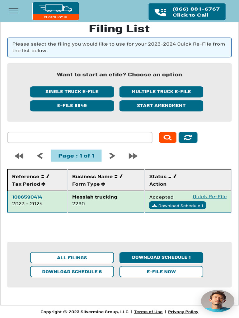 eForm2290 login File IRS Form 2290 & Get Schedule 1 in Minutes | PDF