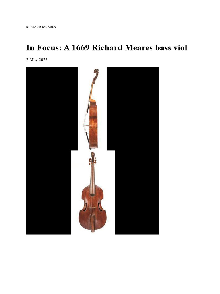 Richard Meares Bass Viol | PDF