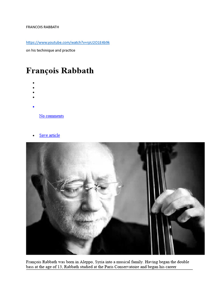 Francois Rabbath Schulen | PDF