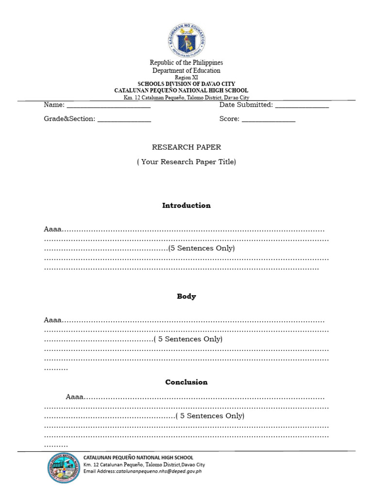 Research Paper Format | PDF