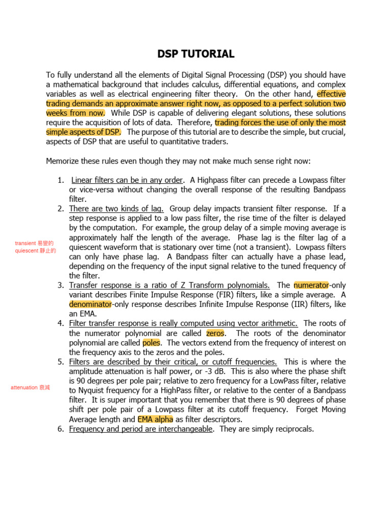 Basic - Tutorial - Digital Signal Processing (DSP) | PDF | Teaching Methods & Materials ...