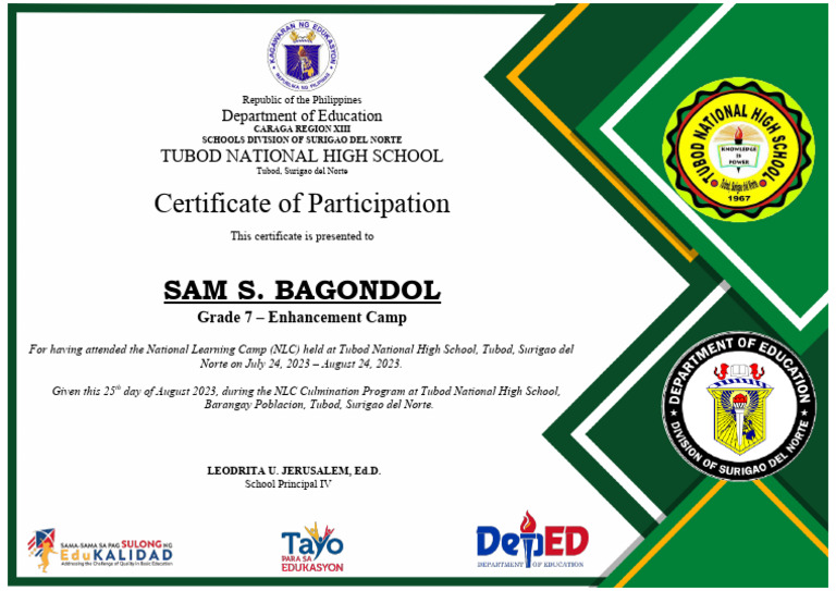 NLC Certificates | PDF