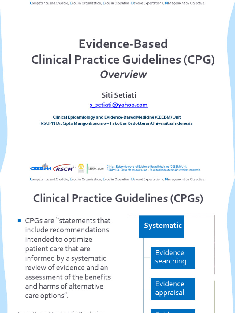 Evidence-Based Clinical Guidelines in Indonesia | PDF