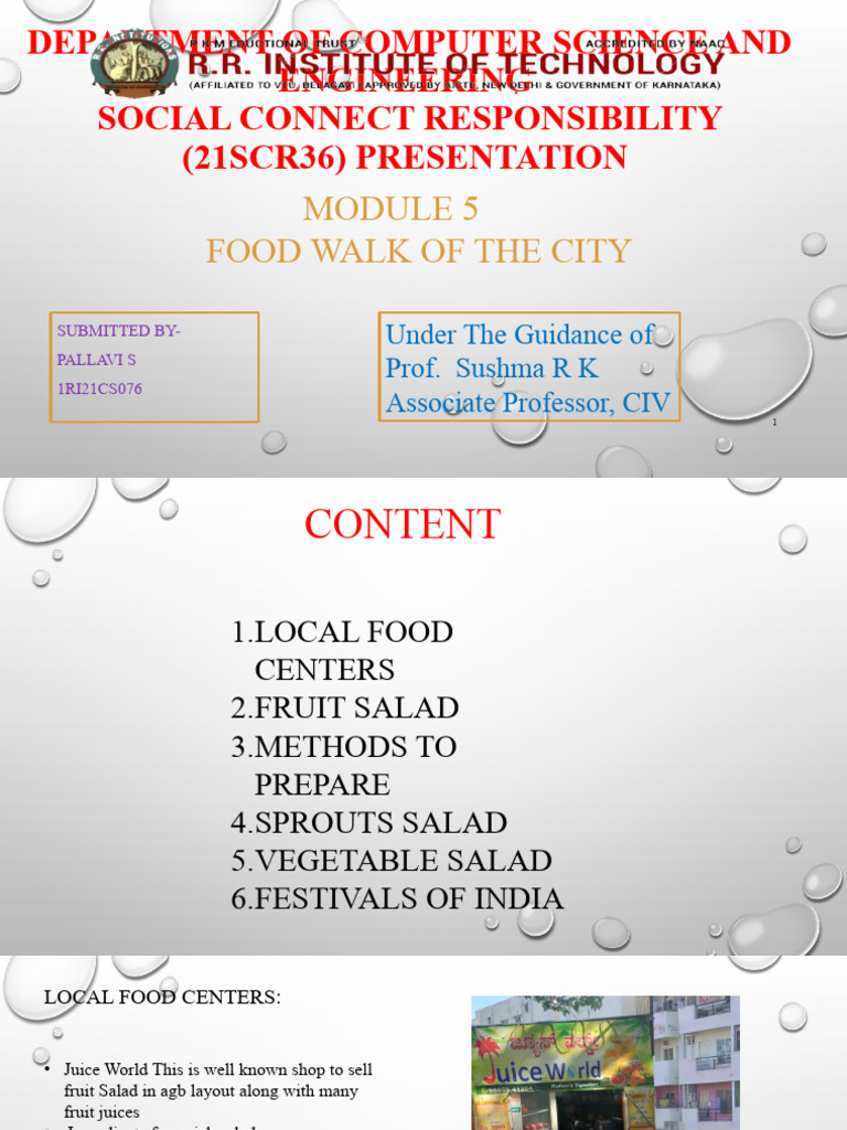 Mod 5 - Pallavi FOODWALK | PDF | Wellness | Technology & Engineering