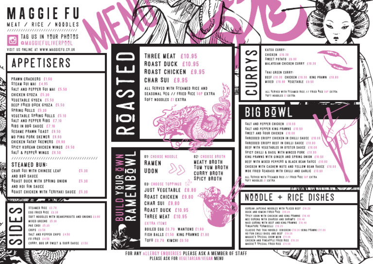 Asian Fusion Menu | PDF