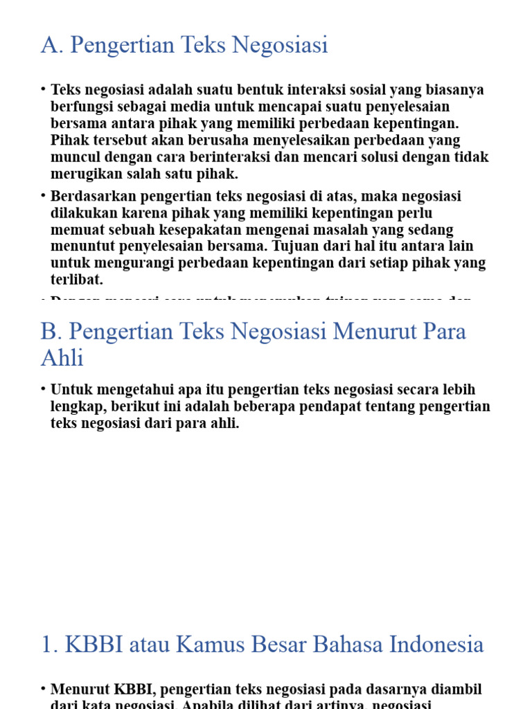 Pengertian dan Jenis Teks Negosiasi | PDF