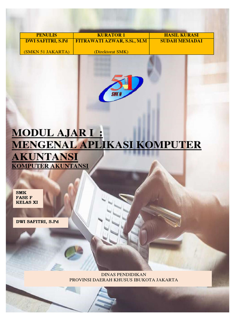 Modul Ajar Akuntansi - Mengenal Aplikasi Komputer Akuntansi - Fase F | PDF