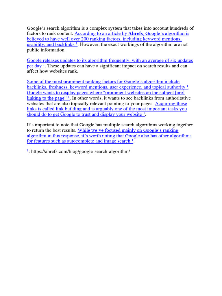 Google’s search algorithm | PDF