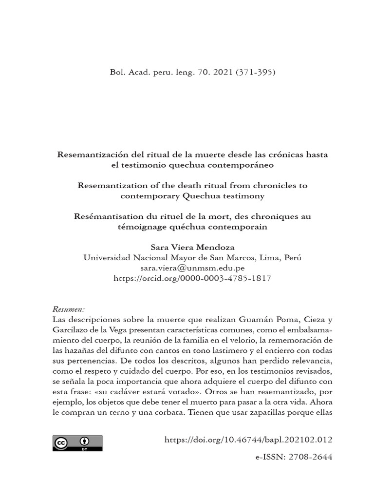 Resemantización del ritual de la muerte | PDF | Ciencias sociales | Religión y espiritualidad