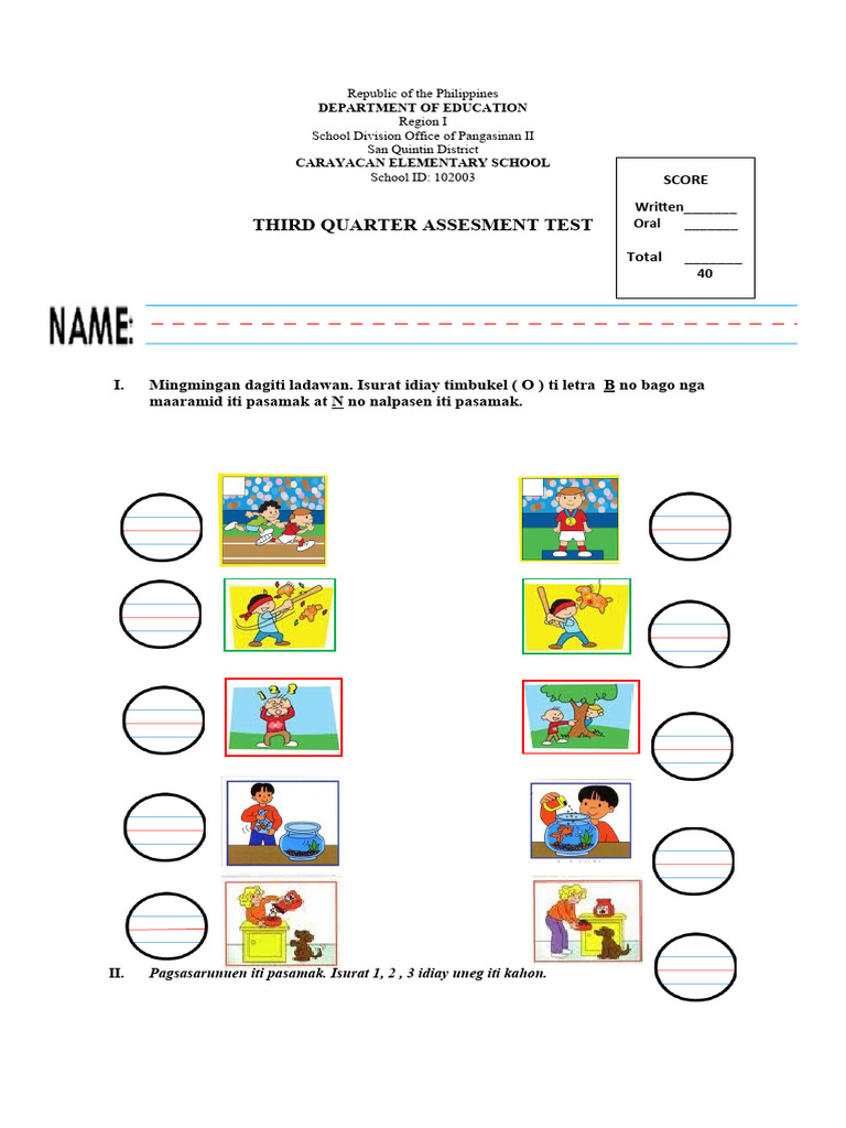 THIRD ASSESsMENT Test | PDF
