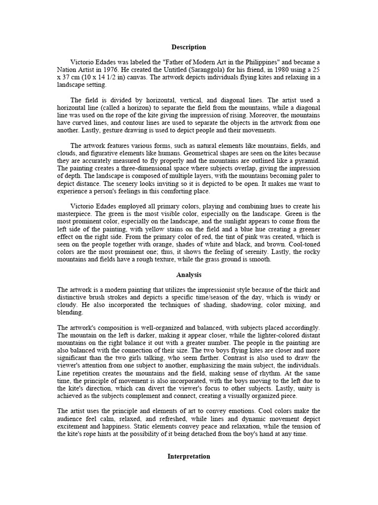 Art Analysis | PDF