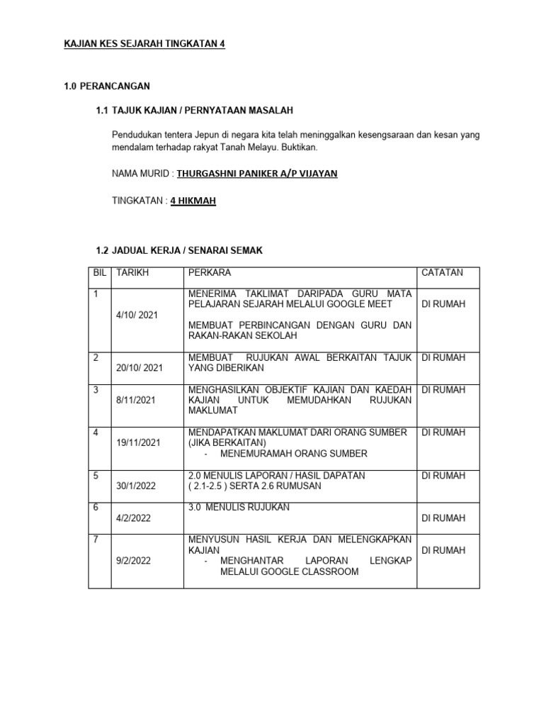 Kajian Kes Tingkatan 4 2021 (Bab 3 Set B) 1 | PDF