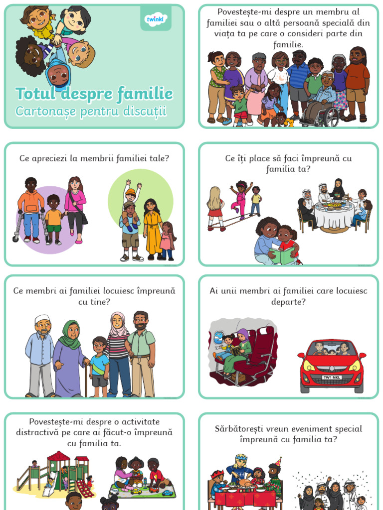 Totul Despre Familie Cartonase Pentru Discutii | PDF