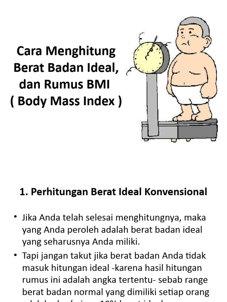 Cara Hitung Berat Badan Ideal dan BMI | PDF | Pengembangan Diri ...
