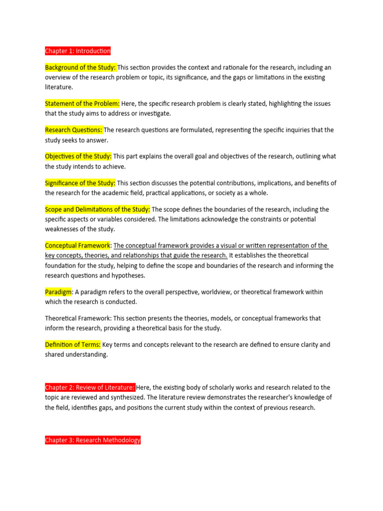 Parts of Research | PDF