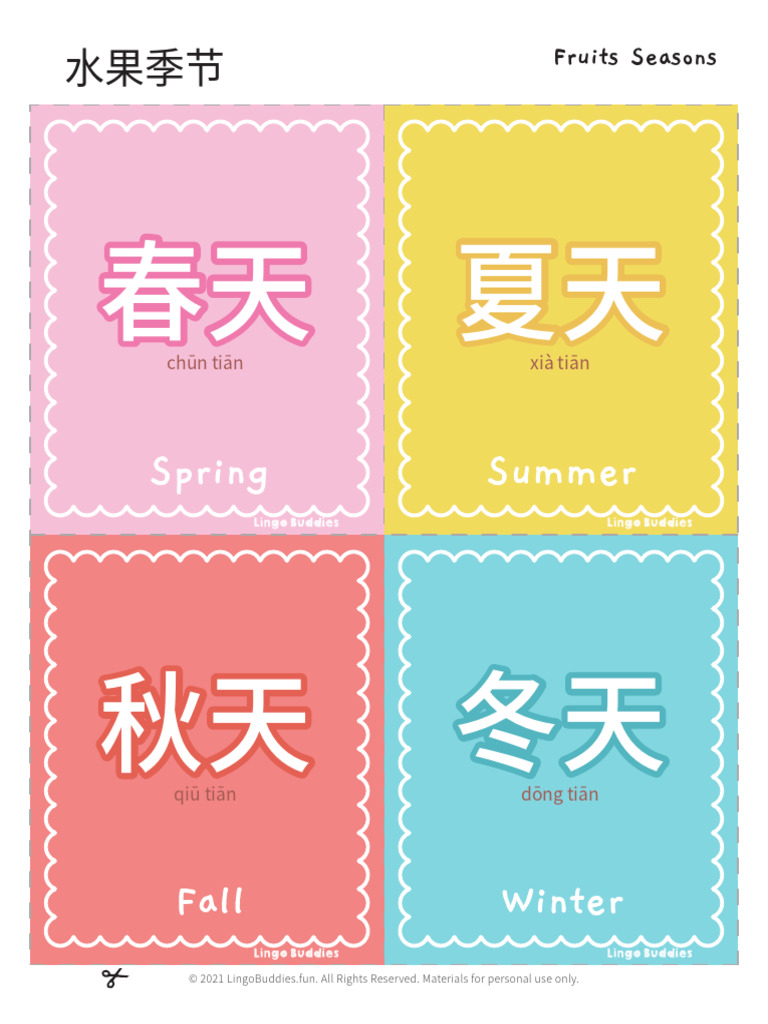 Bilingual Fruit Flashcards | PDF