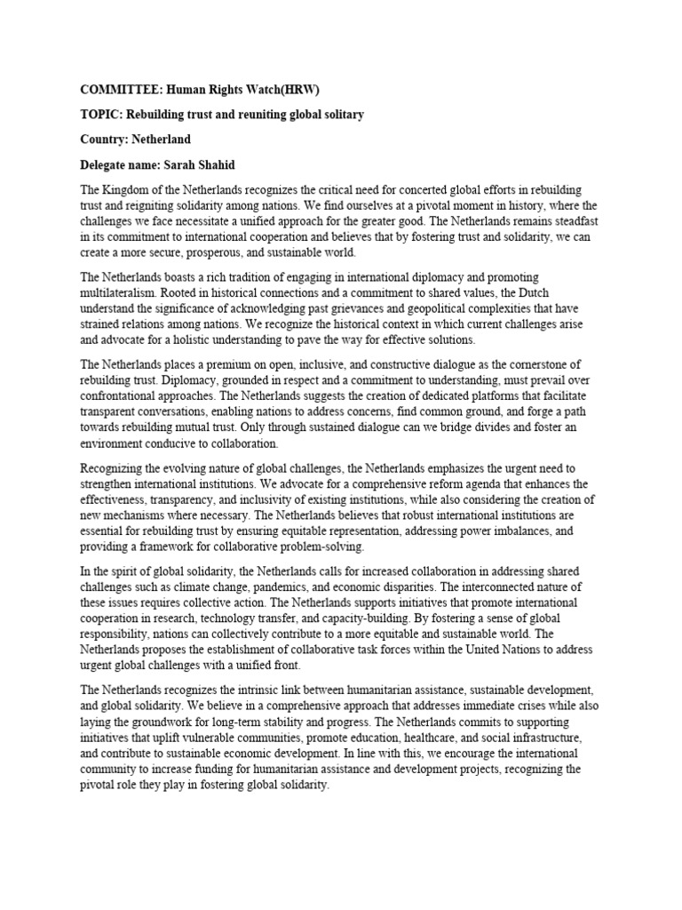 General Topic MUN | PDF