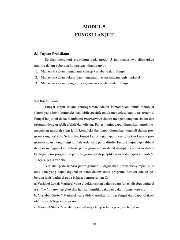 Laporan Praktikum Modul 5 | PDF