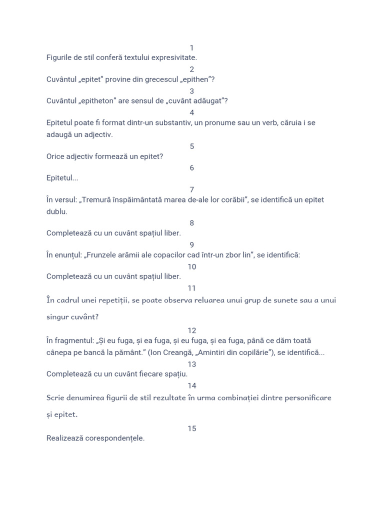 Test - Epitet | PDF